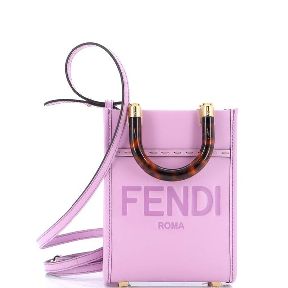 Fendi | Bags | Fendi Sunshine Shopper Tote Leather Mini Purple | Poshmark